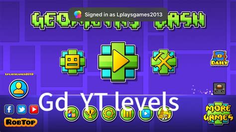 Geometry Dash YT Levels YouTube