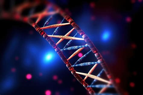 Premium Ai Image Close Up View Of A Dna Double Helix Concept Of Disorder Or Genetic Mutation