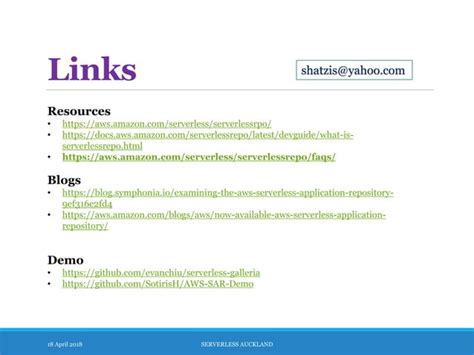 Aws Serverless Application Repository Ppt