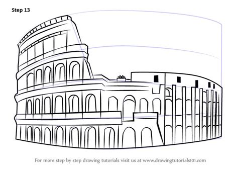 How To Draw The Colosseum Wonders Of The World Step By Step Architecture Sketch Sketches