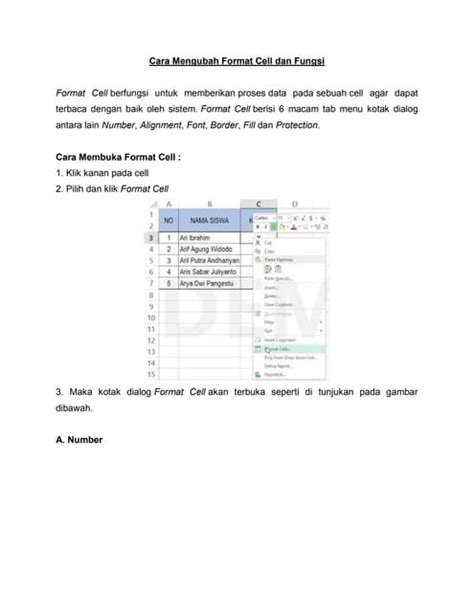 Cara Mengubah Format Cell Dan Fungsi Pdf