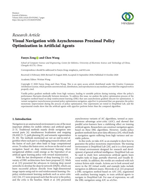 pdf visual navigation with asynchronous proximal policy optimization
