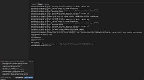` Anysphereremote Wsl` Broken Bug Reports Cursor Community Forum