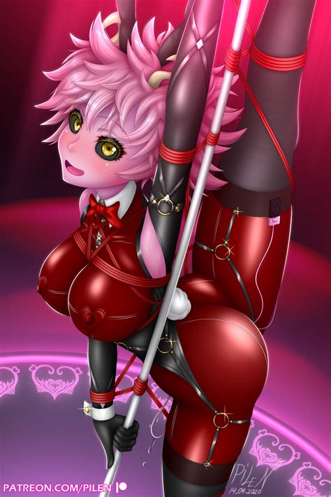 Mina Ashido After Class Dancing Red Latex By Pilen Hentai Foundry