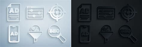 잠재 고객 관리 타겟 광고 Seo 최적화 브라우저 설정 및 아이콘을 설정합니다 벡터 3차원 형태에 대한 스톡 벡터 아트 및 기타 이미지 Istock