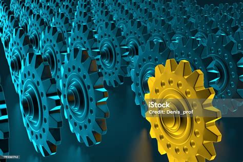 협력 또는 팀워크 상징을 위한 기어 휠 인포그래픽 3d 렌더링 1에 대한 스톡 사진 및 기타 이미지 1 1위 3차원 형태 Istock