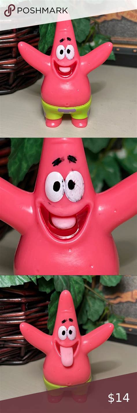 Spongebob Patrick Star Sonic Push Button Pop Out Tongue Figure 4” Spongebob Patrick Patrick