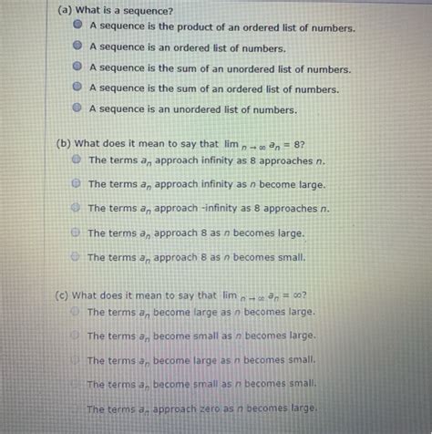 Solved A What Is A Sequence A Sequence Is The Product Of
