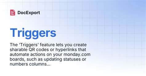 Triggers Docexport