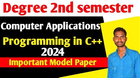 Degree 2nd Semester Computer Applications Programing In C Important