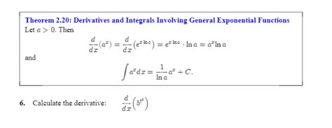 Solved Theorem 2 20 Derivatives And Integrals Involving