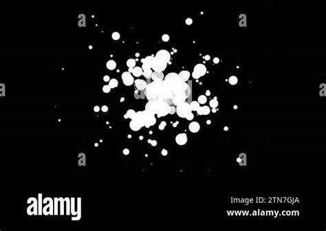 White Ink Splash Opacity Design On Black Background K Vj Long Loop Seconds Fps Stock