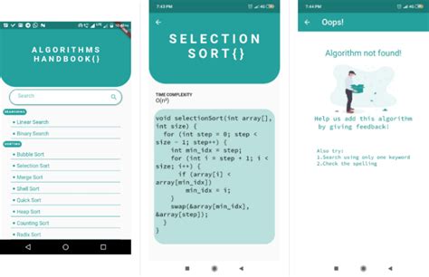 A New Flutter Application For Algorithms Free Flutter Source Code