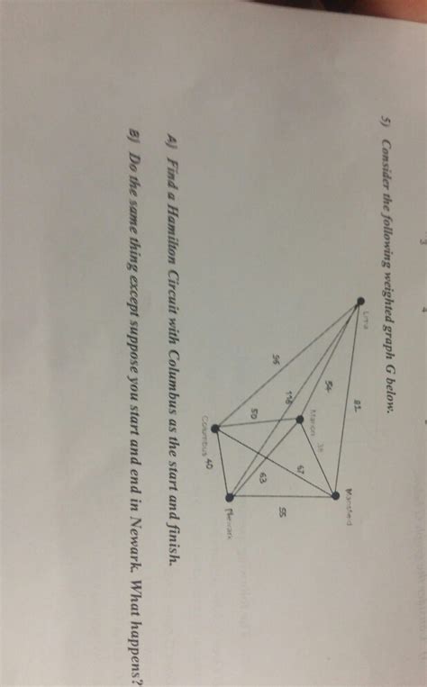 solved 3 5 consider the following weighted graph g below