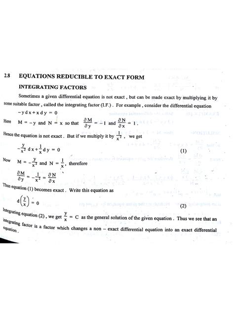 Rules For Integrating Factor Updated Pdf