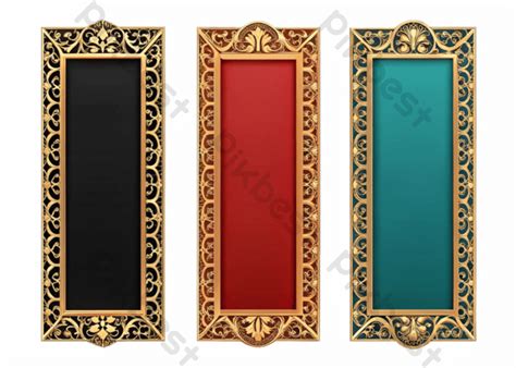 Luxurious Ornate Rectangular Banner Set Png Images Png Free Download
