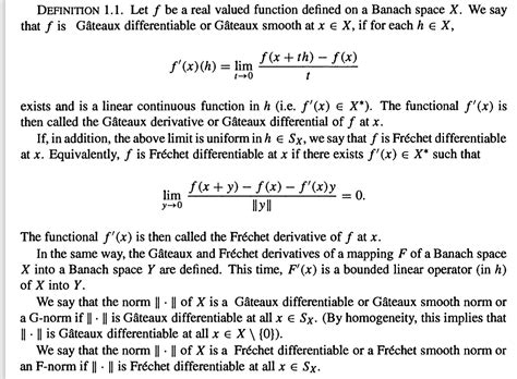 functional analysis regarding equivalent conditions of frechet