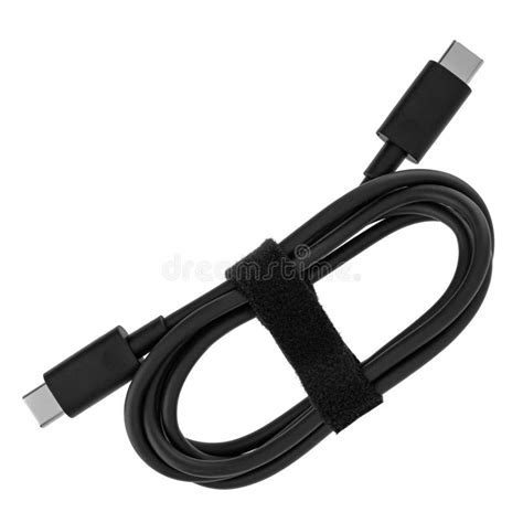 Cable And Type C Connector On White Background Stock Image Image Of Universal Connect