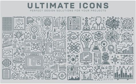 Premium Vector Data Report And Science Model Research Deep Analysis With Ai Thin Line Icons