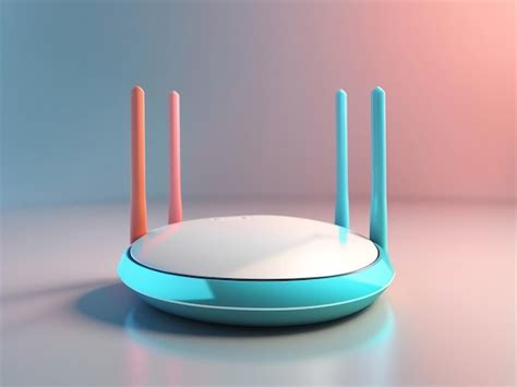 Premium Photo Simple Internet Wifi Router With Antennas 3d Render