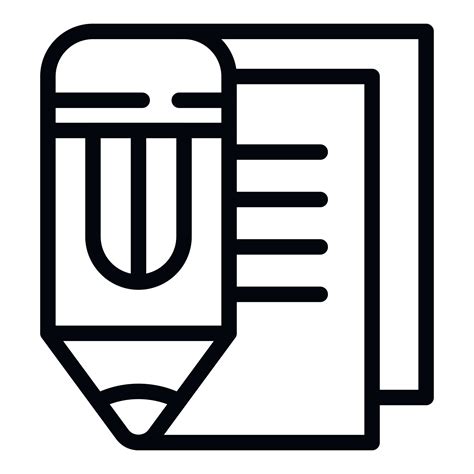Pen Notebook Icon Outline Vector Online Learn 16818814 Vector Art At Vecteezy