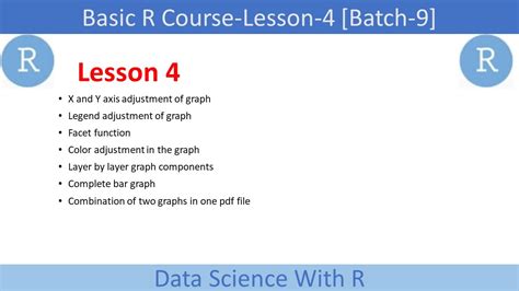 Lesson 4 Basic R Course Batch 9 Youtube