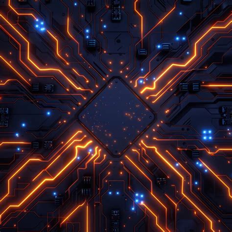 Abstract Circuit Board Premium Ai Generated Image