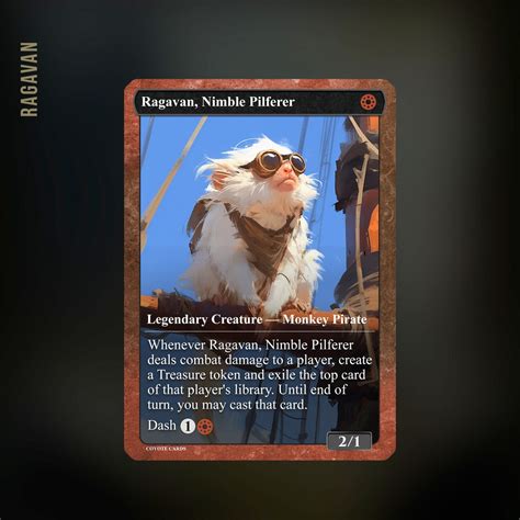 Ragavan Nimble Pilferer Proxy Custom Proxies Commander Cards Edh Cedh Etsy