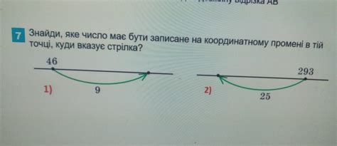 Знайди яке число має бути записане на координатному промені в тій точці куди вказує стрілка