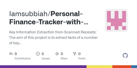 Github Iamsubbiahpersonal Finance Tracker With Ocr Receipt Scanning