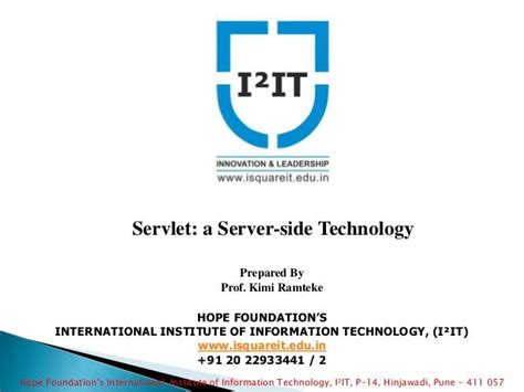 Servlet A Server Side Technology Ppt