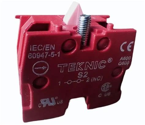 Teknic S2 Push Button Contact Block Screw Wall At 18 In Faridabad