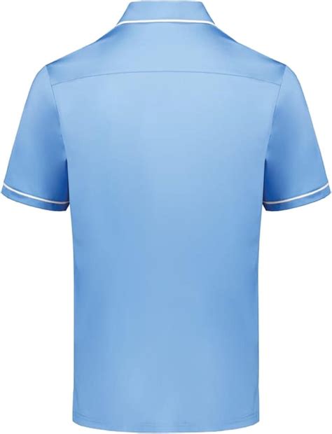 Holloway Mens Powered By Coolcore Performance Polo Columbia Blue White