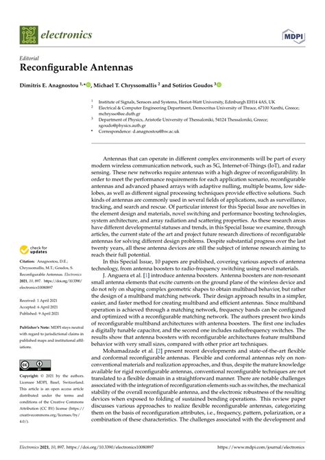 PDF Reconfigurable Antennas
