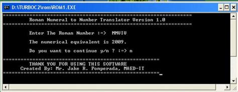 Roman Numeral To Number Translator Version 10 Sourcecodester