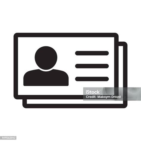 Id 카드 아이콘입니다 Id 카드 배지 아이콘입니다 신분증 운전 면허증 아이콘입니다 벡터 그림입니다 경영자에 대한 스톡 벡터 아트 및 기타 이미지 Istock