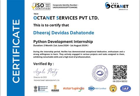 Dheeraj Dahatonde On Linkedin Python Internshipexperience