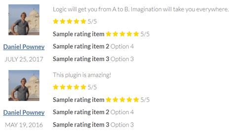 Multi Rating Pro A Powerful Rating System And Review Wordpress Plugin