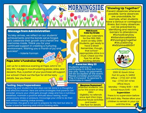 May Newsletter Morningside Elementary