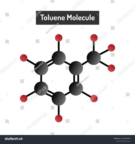 Toluene Molecule Chemical Properties Uses Solvent Stock Vector Royalty Free 2494466997
