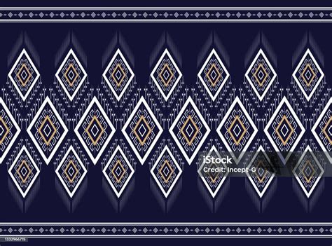 스커트 카펫 벽지 의류 포장 바틱 직물 옷 시트 노란색 벡터 일러스트 자수 텍스처의 디자인에 사용되는 어두운 기하학적 민족 패턴 전통적인 디자인 패턴eps 0명에 대한 스톡