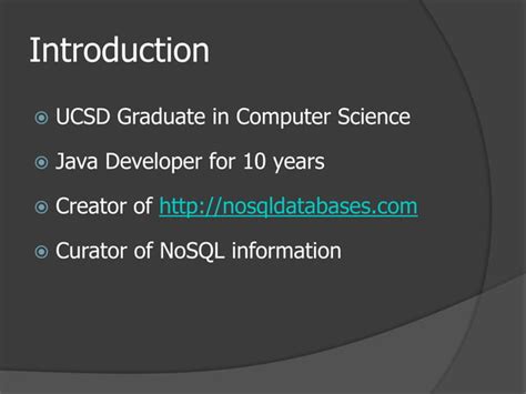 Introduction To Nosql Databases Pptx