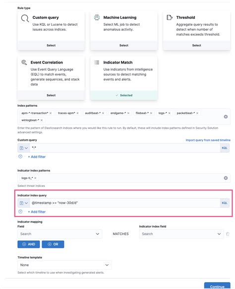 Docs Update Default Indicator Index Query · Issue 1583 · Elastic