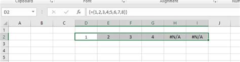 Excel How To Declare A Two Dimensional Array By One Cell Formula