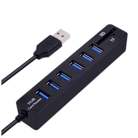 USB Hub Port Expander Adapter USB Hub Multi USB Splitter Hub USB Hub SD TF Card Reader