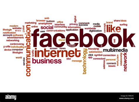 Facebook Concept Word Cloud Background Stock Photo Alamy