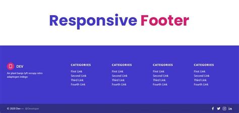 Responsive Html Footer Examples