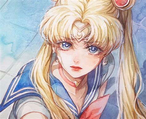 Tsukino Usagi And Sailor Moon Bishoujo Senshi Sailor Moon Drawn By Karin Park Danbooru