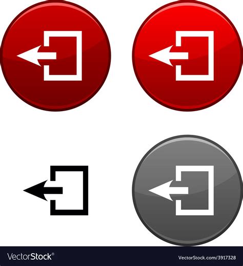 Exit Button Royalty Free Vector Image Vectorstock