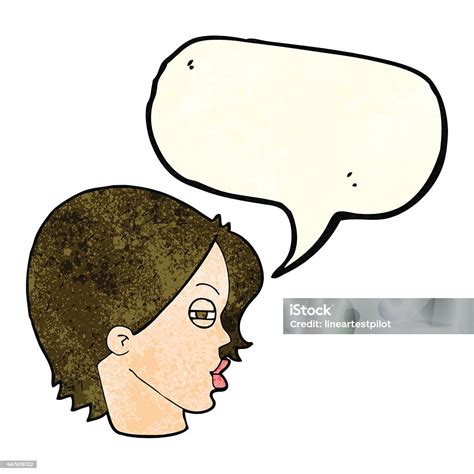 말풍선이 있는 여성 얼굴 좁아진 아이즈 말풍선을 2015년에 대한 스톡 벡터 아트 및 기타 이미지 2015년 그리기 낙서